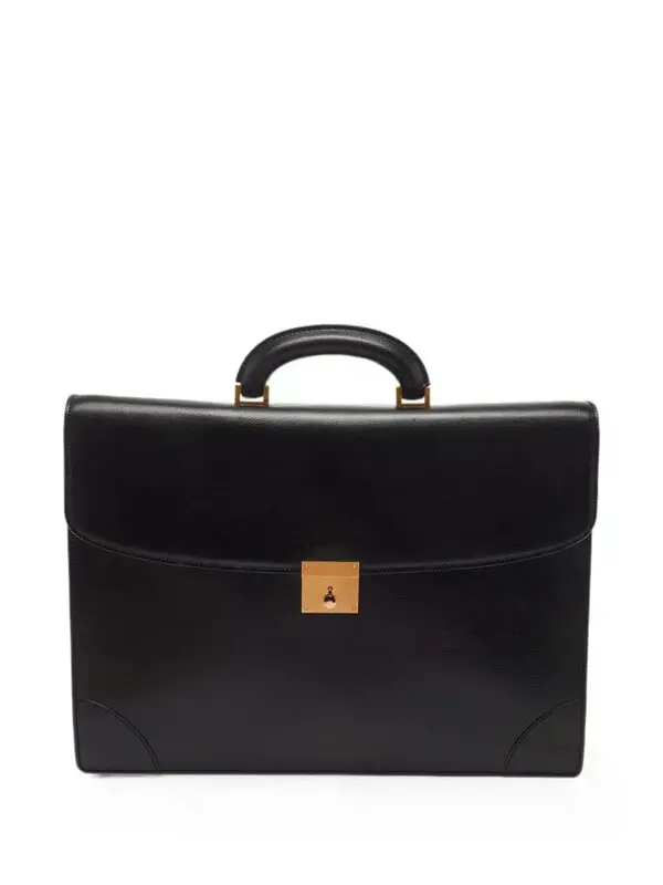 VALEXTRA Three-gusset Key-lock Briefcase