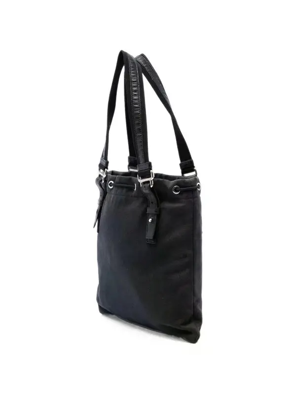 Saint Laurent Small Denim Monogram Kahala Tote Bag - Black