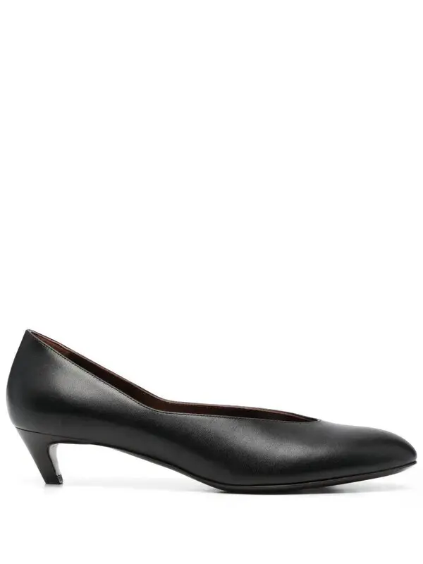 THE ROW Calf Leather Kitten-heel Pumps