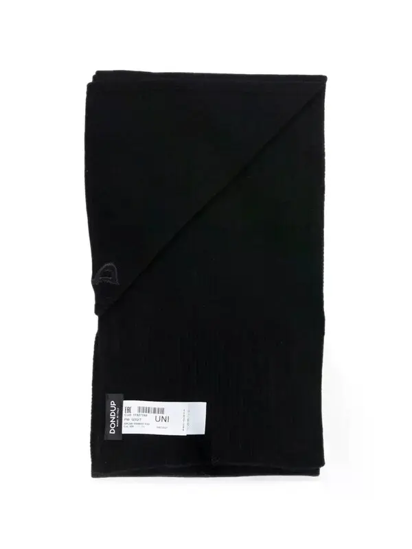 DONDUP Logo-patch Ribbed Scarf
