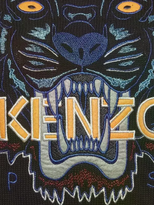 Kenzo Tiger Embroidered Crew Neck Sweater