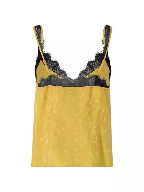 Pinko Lace Lingerie Top - Yellow