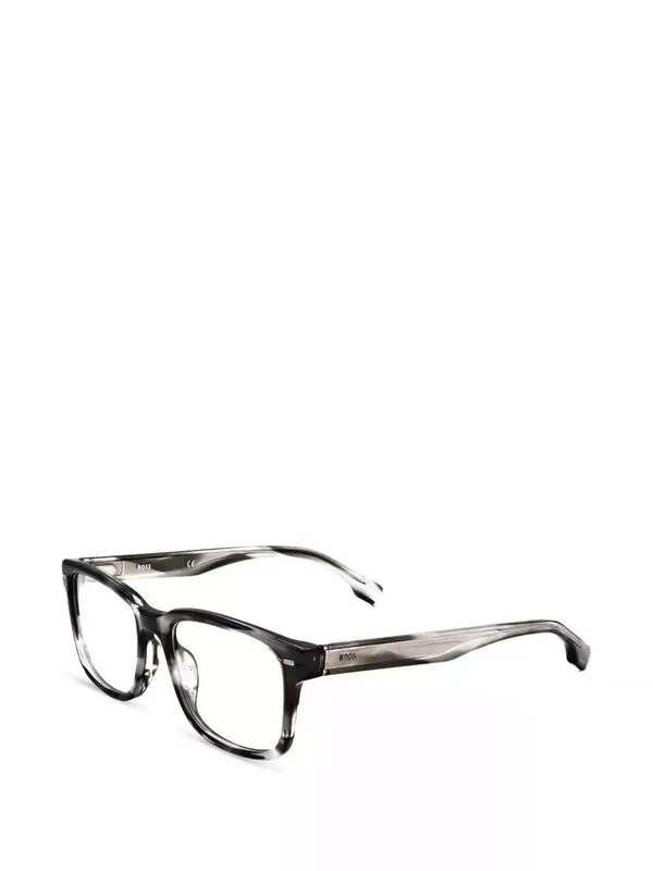 BOSS Striped Square-frame Glasses