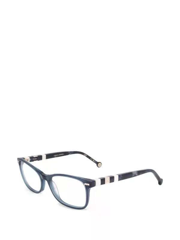 Carolina Herrera Stripe-detail Rectangle-frame Glasses