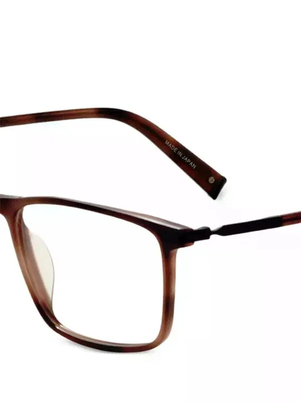 John Varvatos Tortoiseshell-effect Rectangle-frame Glasses - Brown