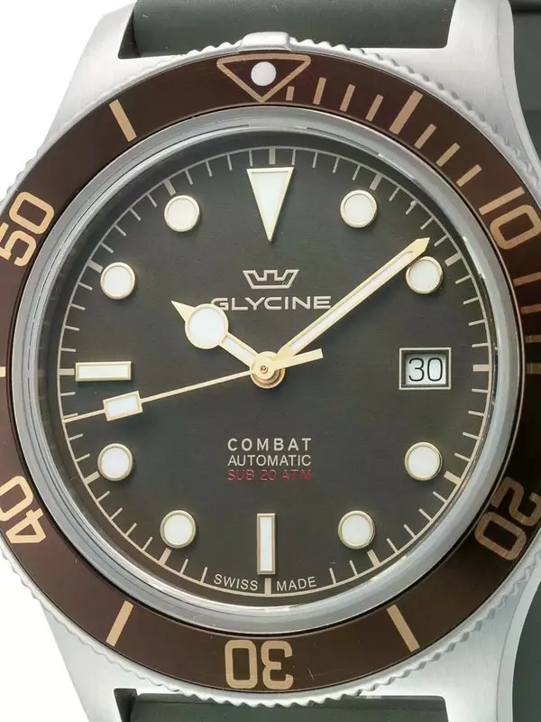GLYCINE Combat Sub 42mm Automatic Watch - Green