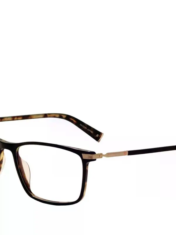 John Varvatos Tortoiseshell-effect Rectangle-frame Glasses