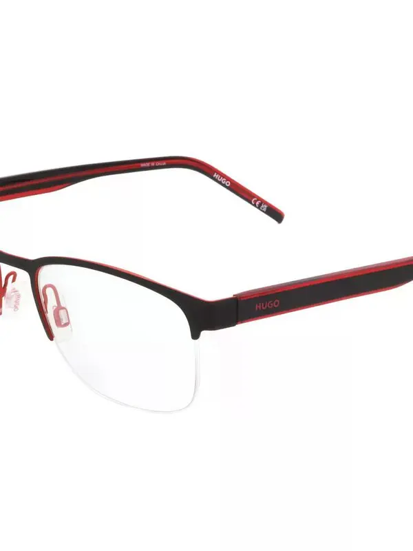 BOSS Half-rim Rectangle Eyeglasses - Black