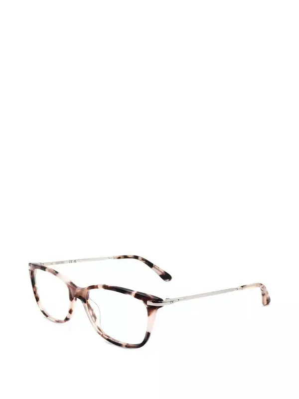 Calvin Klein Tortoiseshell-effect Rectangle-frame Glasses