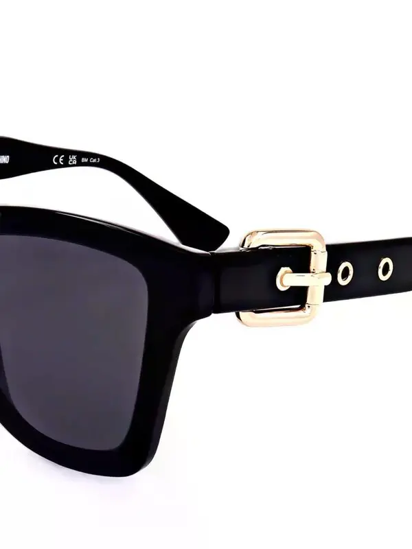 Moschino Buckle-detail Square-frame Sunglasses