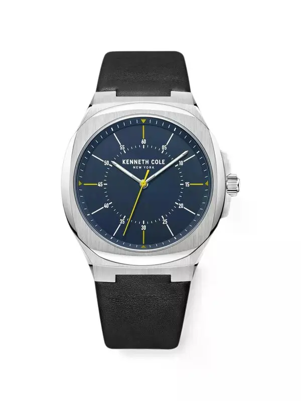 KENNETH COLE Leather-strap 41mm Watch