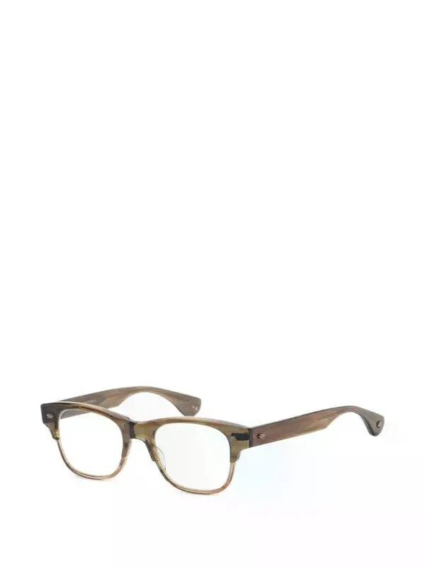 Garrett Leight Rodriguez Square-frame Glasses - Brown