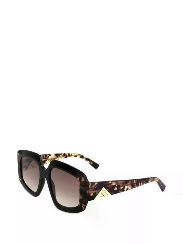 Missoni Tortoiseshell Geometric Frame Sunglasses - Black
