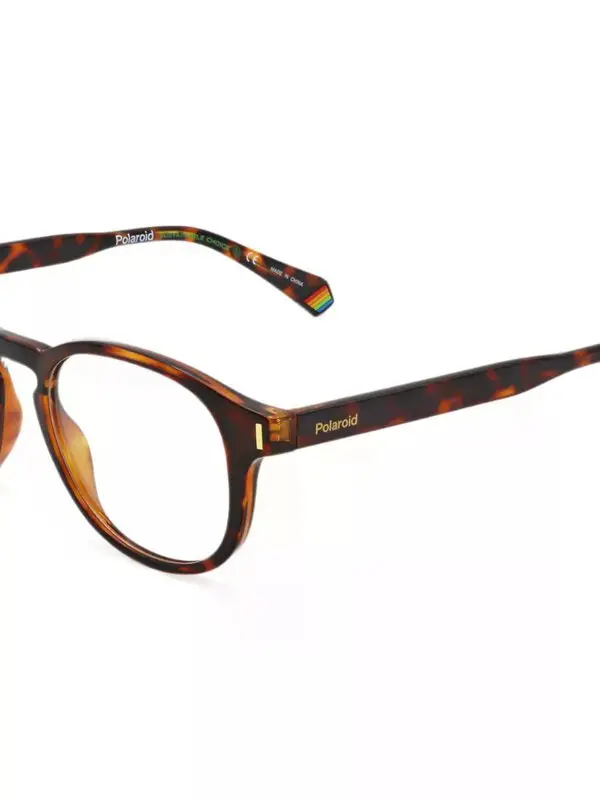 POLAROID Tortoiseshell-effect Round-frame Glasses