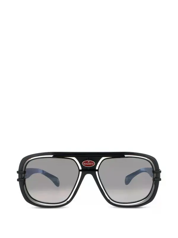 BUGATTI Logo-plaque Pilot-frame Sunglasses
