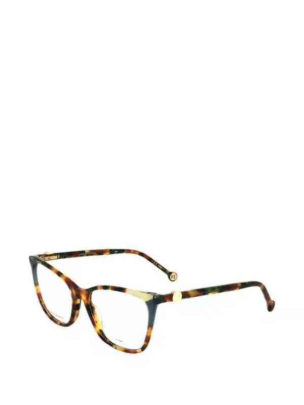 Carolina Herrera Tortoiseshell-effect Square-frame Glasses