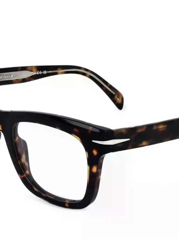 DB EYEWEAR BY DAVID BECKHAM Tortoiseshell-effect Square-frame Glasses