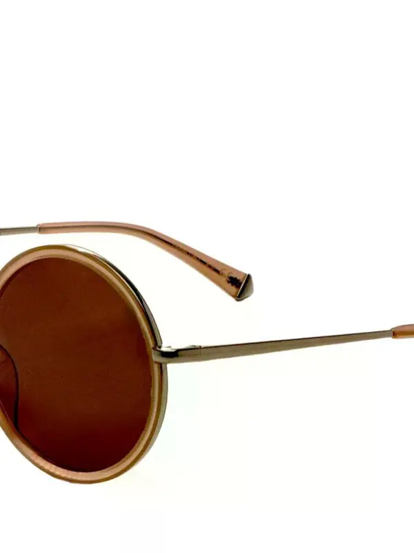 TURA X Kate Young June Round-frame Sunglasses - Gold