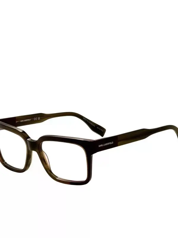 Karl Lagerfeld Striped Square-frame Eyeglasses