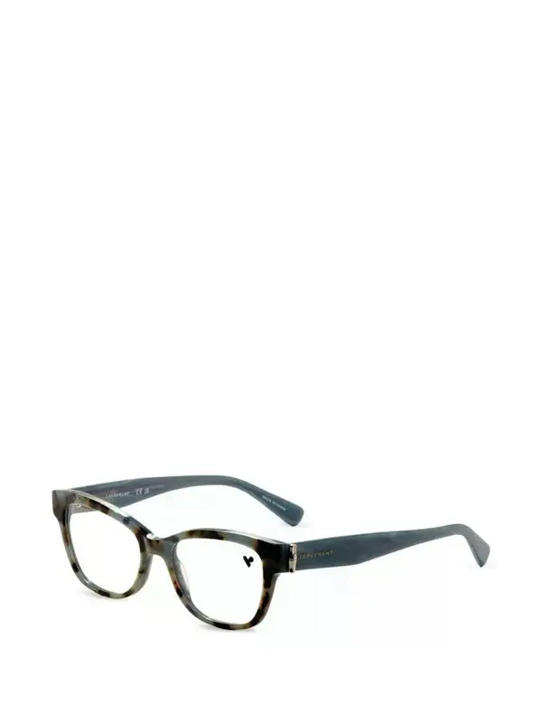 Longchamp Tortoiseshell-effect Rectangle-frame Glasses
