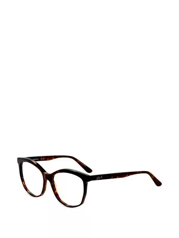 Karl Lagerfeld Tortoiseshell-effect Cat-eye Frame Glasses