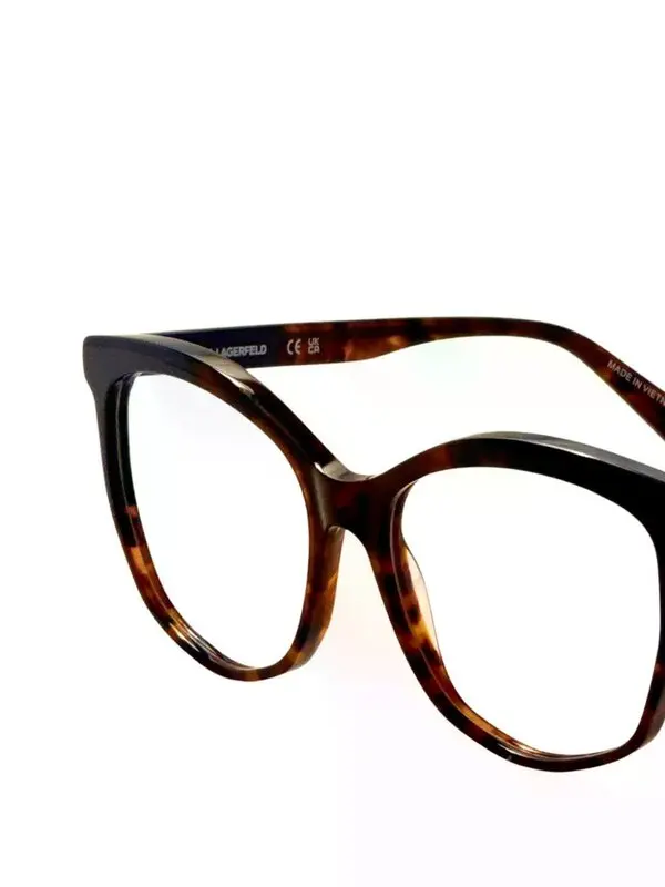 Karl Lagerfeld Tortoiseshell-effect Cat-eye Frame Glasses