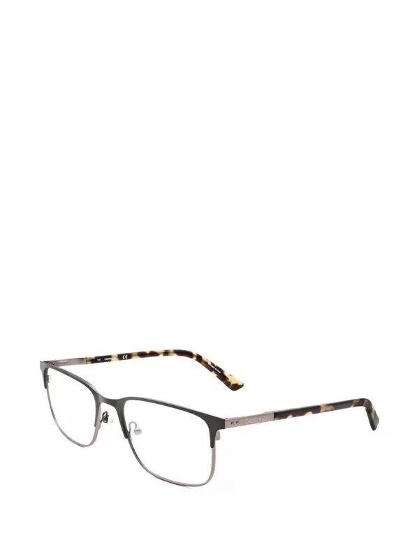 Calvin Klein Matte Rectangle Frame Eyeglasses - Grey