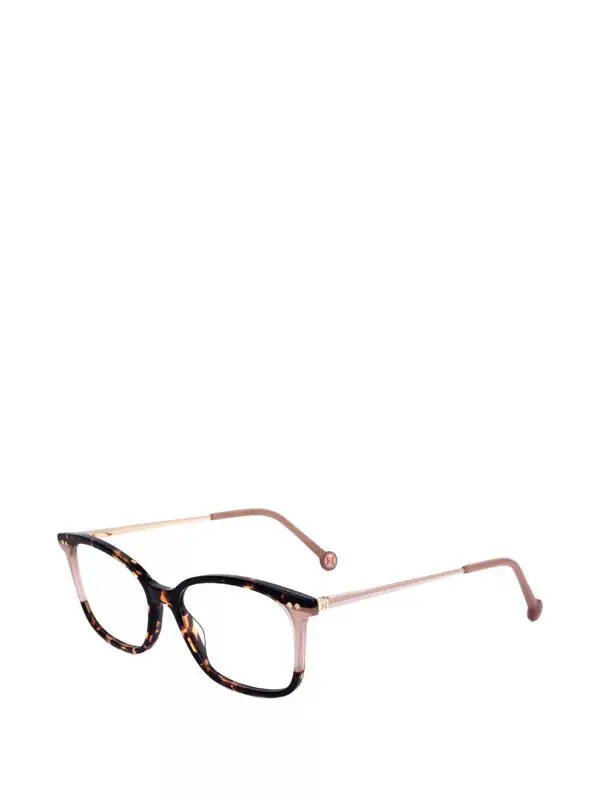 Carolina Herrera Tortoiseshell-effect Rectangle-frame Glasses