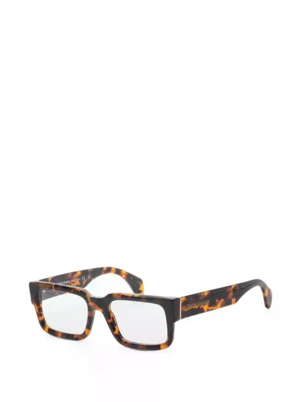 Palm Angels Tortoiseshell-effect Rectangle Frame Glasses - Brown