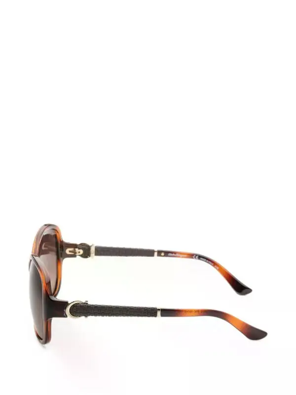 FERRAGAMO Gancini Tortoiseshell-effect Sunglasses