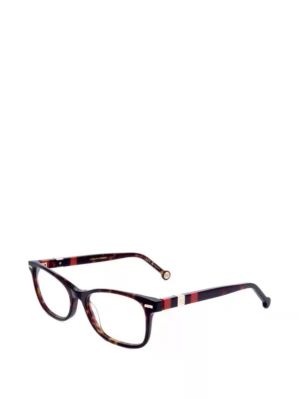 Carolina Herrera Tortoiseshell Rectangle Eyeglasses - Brown