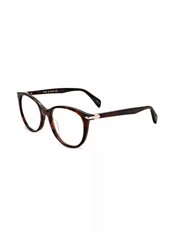 Rag & Bone Tortoiseshell-effect Round-frame Glasses - Brown