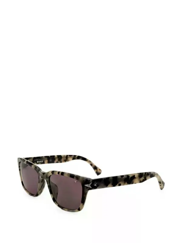 John Varvatos Tortoiseshell-effect Square-frame Sunglasses - Neutrals