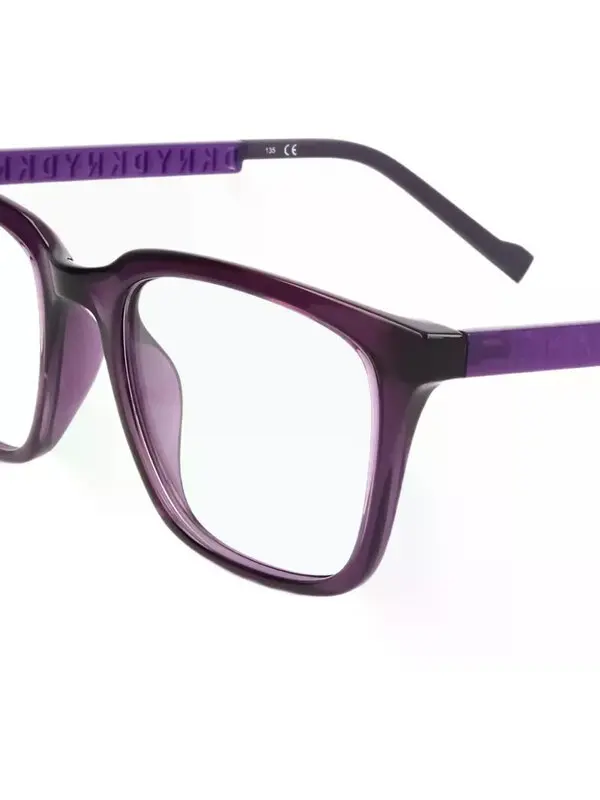 Dkny Rectangle Frame Eyeglasses With Embossed Logo