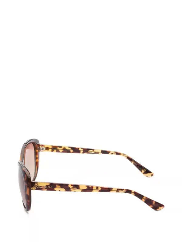 Calvin Klein Tortoiseshell-effect Cat-eye Frame Sunglasses