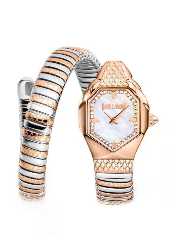 Just Cavalli Aria Snake 22mm Watch - Silver