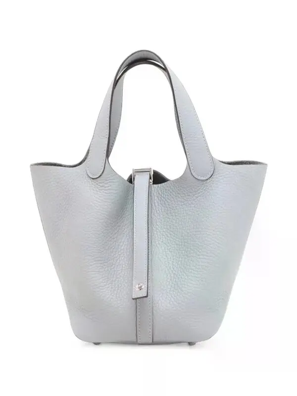 Hermès Clemence Picotin 18 Handbag - Grey