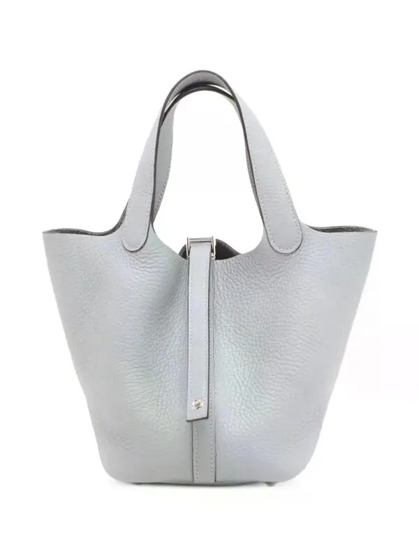 Hermès Clemence Picotin 18 Handbag - Grey