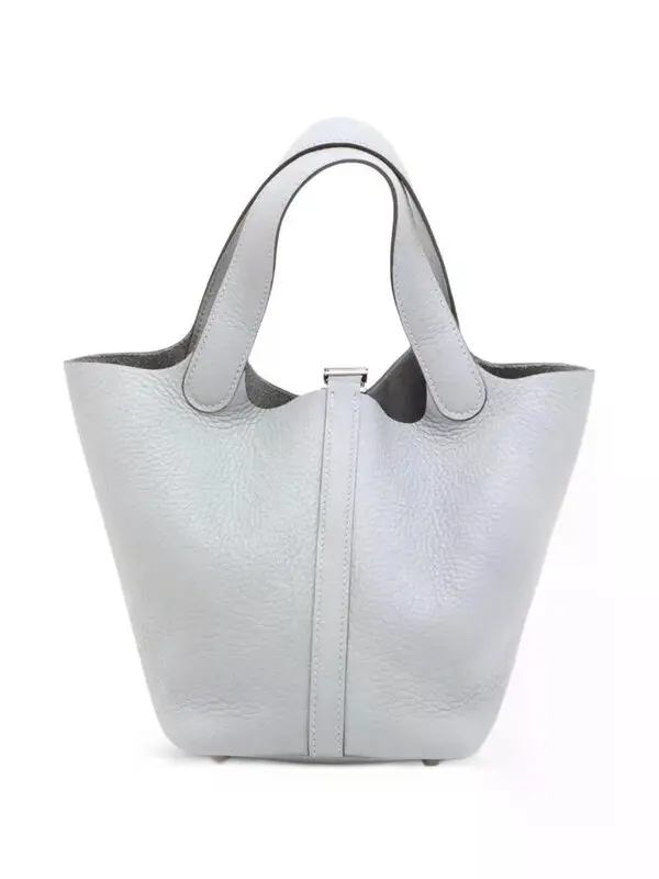 Hermès Clemence Picotin 18 Handbag - Grey