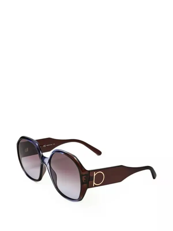 FERRAGAMO Oversized Geometric Frame Sunglasses