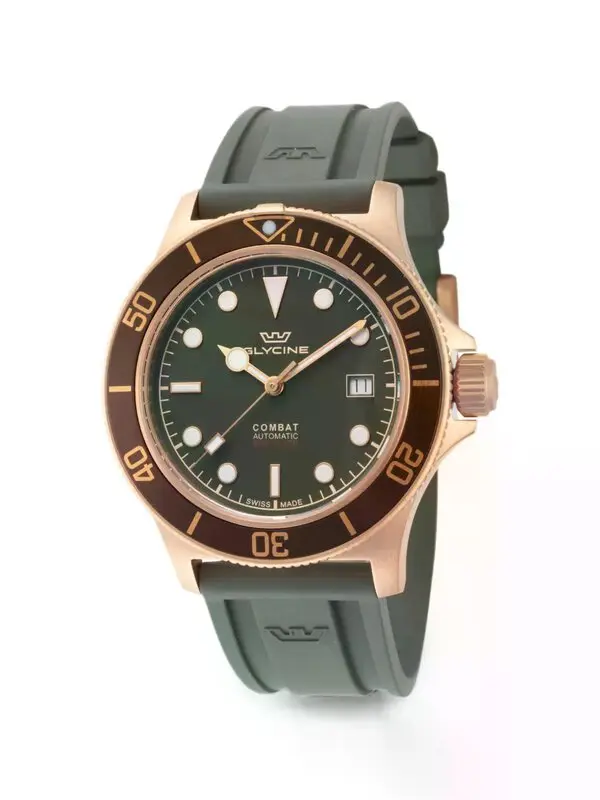 GLYCINE Combat Sub Sport Bronze 42mm Watch - Green