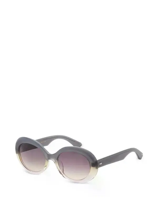 Garrett Leight Portia Round Frame Sunglasses - Grey