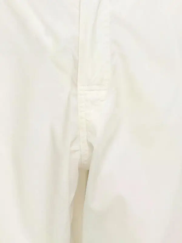 Versace Cream Cotton Graphic Print Poplin Trousers
