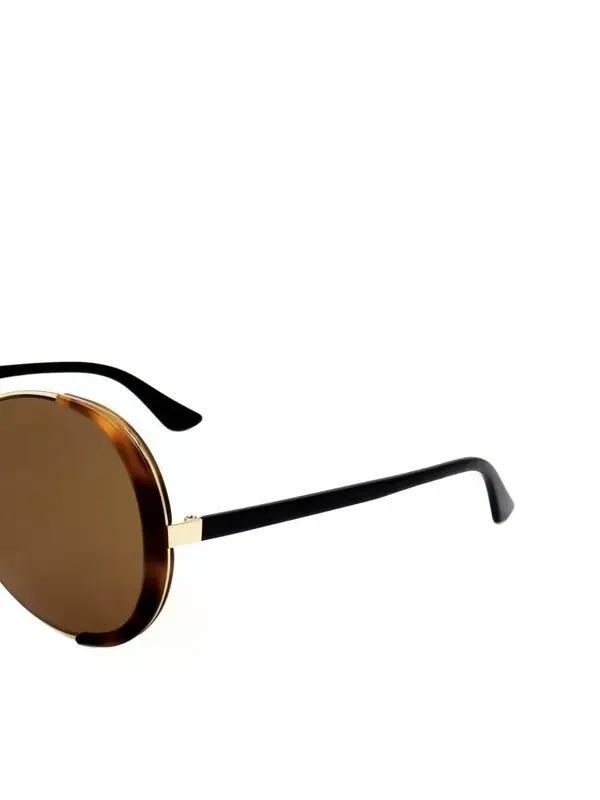 Marni Tortoiseshell Effect Round Frame Sunglasses