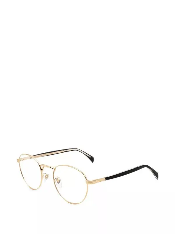 DB EYEWEAR BY DAVID BECKHAM Round Frame Eyeglasses - Gold