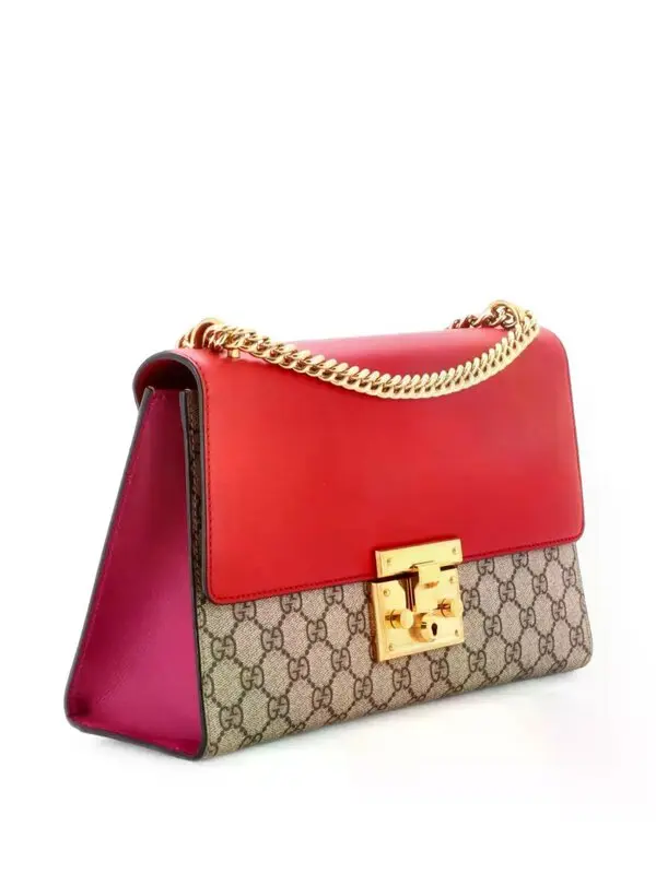 Gucci Padlock Gg Coated Canvas And Leather Medium Shoulder Bag - Multicolour