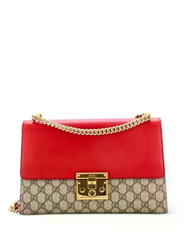 Gucci Padlock Gg Coated Canvas And Leather Medium Shoulder Bag - Multicolour