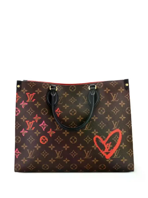 LOUIS VUITTON Onthego Tote Limited Edition Fall In Love Monogram Canvas Mm Shoulder Bag - Brown