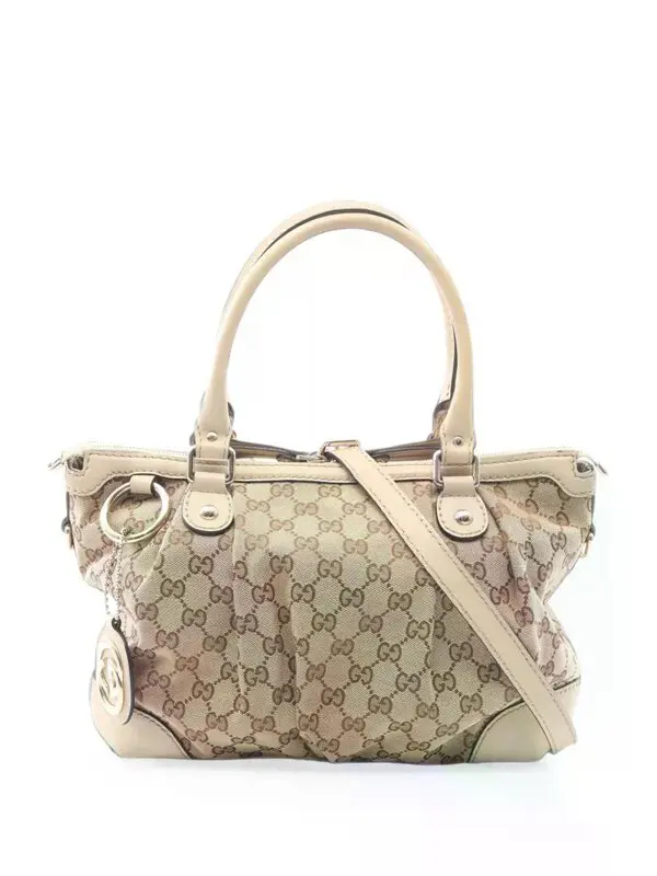 Gucci Gg Canvas Sukey Satchel - Neutrals