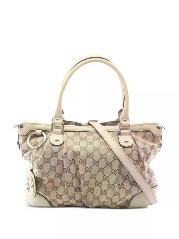 Gucci 2000-2015 Gg Canvas Sukey Satchel - Neutrals